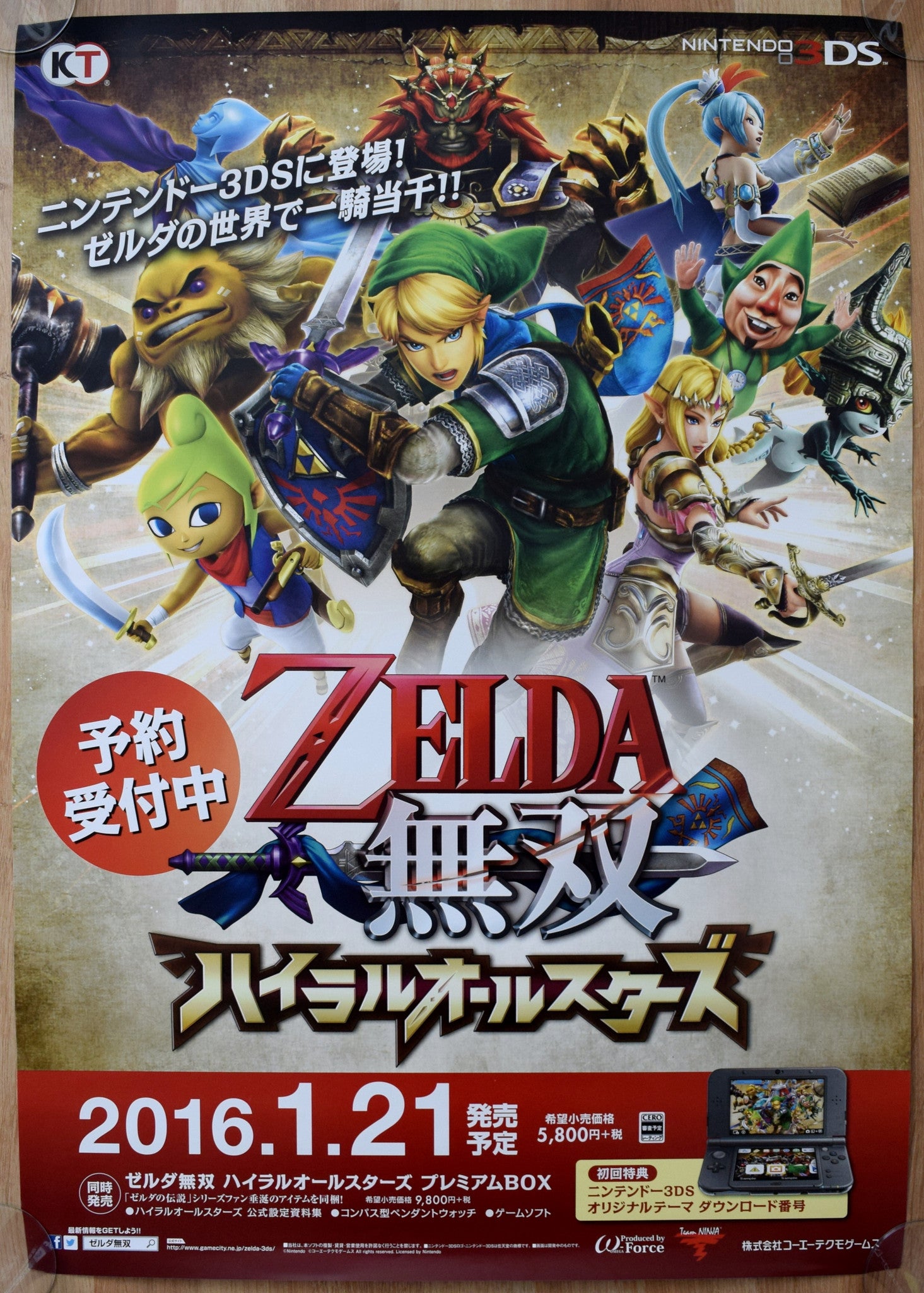 Hyrule Warriors: Zelda (B2) Japanese Promotional Poster #3 – The Poster Hut